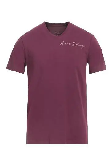 Armani Exchange T-shirt Plum Size Cotton, Elastane - Purple
