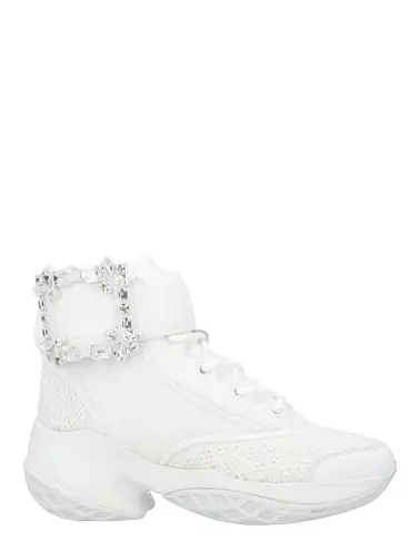 ROGER VIVIER Sneakers In Leather And Textile Fibers - White