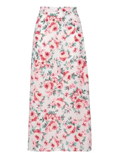 SEXY WOMAN Floral Print Midi Skirt - Pink