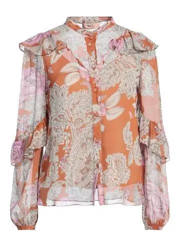TWINSET Floral Print Chiffon Shirt - Rust