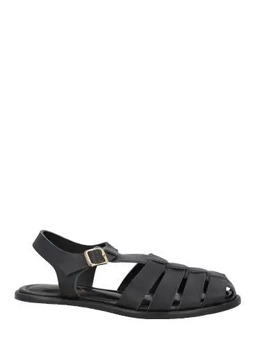OA NON-FASHION Calfskin Fisherman Sandals - Black
