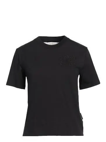Palm Angels Cotton T-shirt With Embroidered Logo - Black