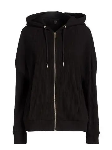 Armani Exchange Cotton-blend Hooded Sweatshirt - Black