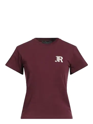 John Richmond Cotton And Elastane T-shirt With Embroidered Logo - Red
