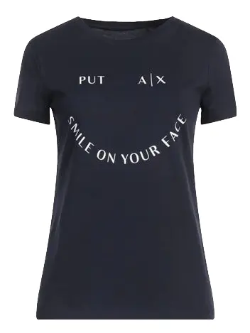 Armani Exchange Printed Cotton Jersey T-shirt - Navy