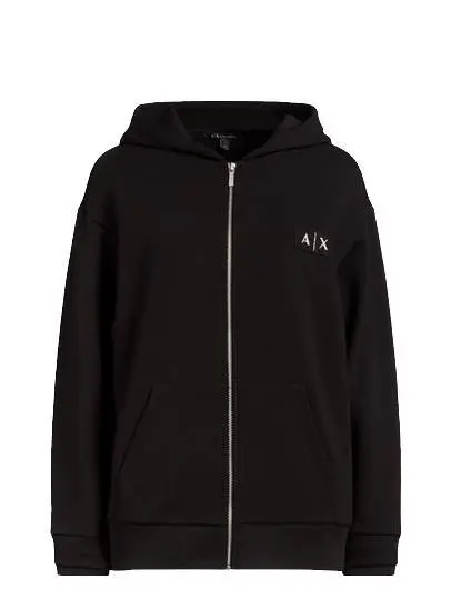 Armani Exchange French Terry Hooded Sweatshirt - Black