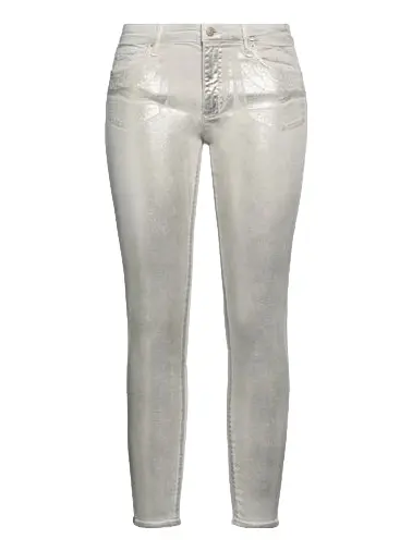 Armani Exchange Slim Fit Jeans With Metallic Finish - Beige