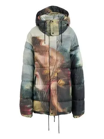 VIVIENNE WESTWOOD Padded Multicolor Shell Coat - Green