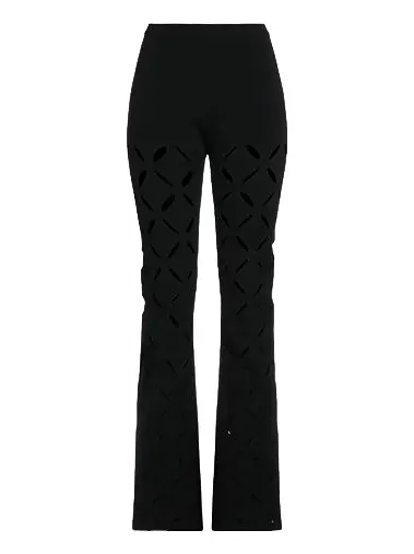 Versace Wide Leg Openwork Trousers - Black