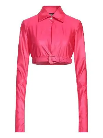 Versace Cropped Shirt With Belt - Fuchsia