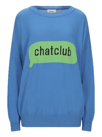 OTTOD'AME Knitted Multicolor Sweater - Blue