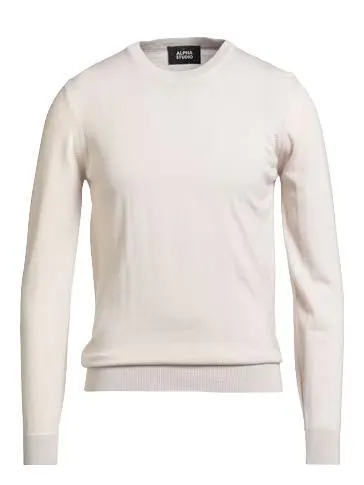 Alpha Studio Sweater Ivory Merino Wool - White