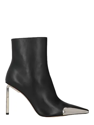 OFF-WHITE™ Leather Ankle Boots With Metal Heel - Black