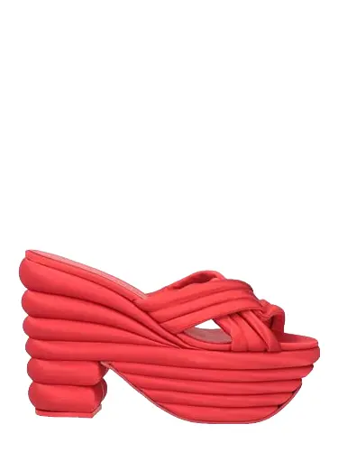 FERRAGAMO Textile Fiber Sandals - Red