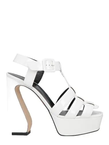 SERGIO ROSSI Leather Sandals - White