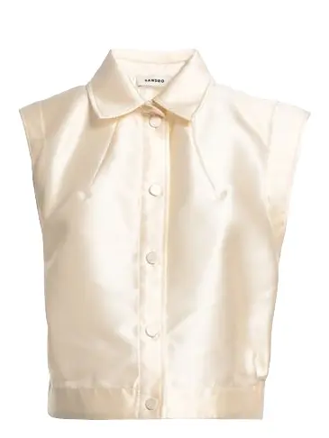 Sandro Satin Shirt - White