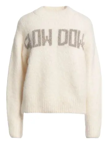 Sandro Two-tone Metallic Knit Sweater - Off White