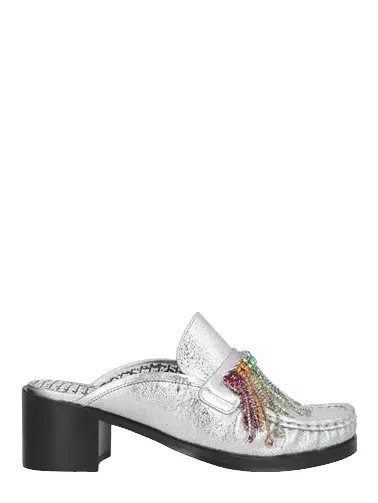 SOPHIA WEBSTER Leather Mules - Silver