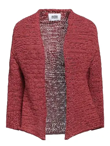 Alpha Studio Knitted Cardigan - Red