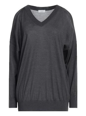 Brunello Cucinelli Cashmere And Silk Sweater - Charcoal