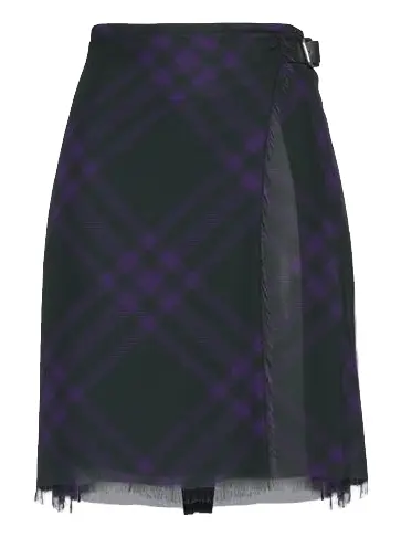 Burberry Mini Tartan Wrap Skirt - Green