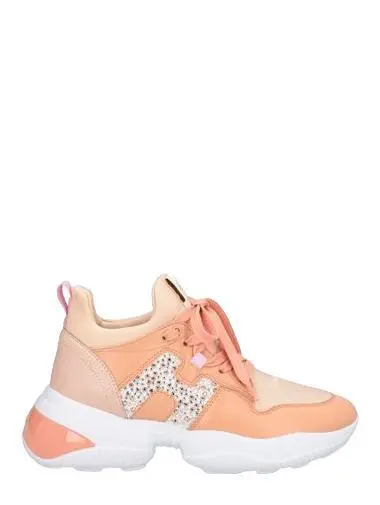 Hogan Leather And Textile Fiber Sneakers - Blush