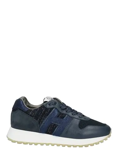 Hogan Leather And Textile Low-top Sneakers - Blue
