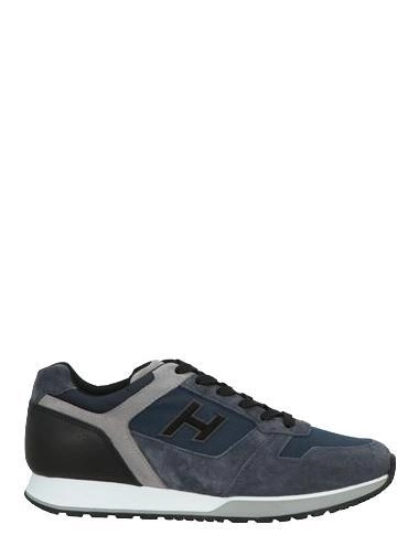 Hogan Leather And Textile Fiber Sneakers - Navy