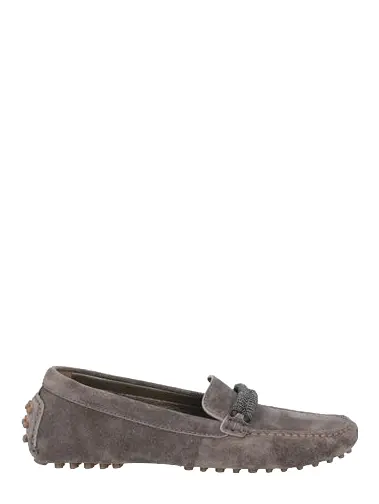 Brunello Cucinelli Leather Loafers - Grey
