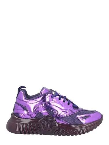 Philipp Plein Leather And Textile Fiber Chunky Sneakers - Purple