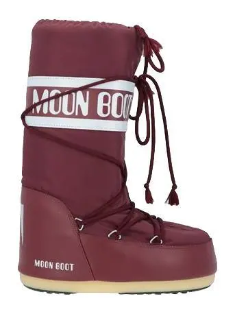 Moon Boot Padded Nylon Lace-up Boots - Red