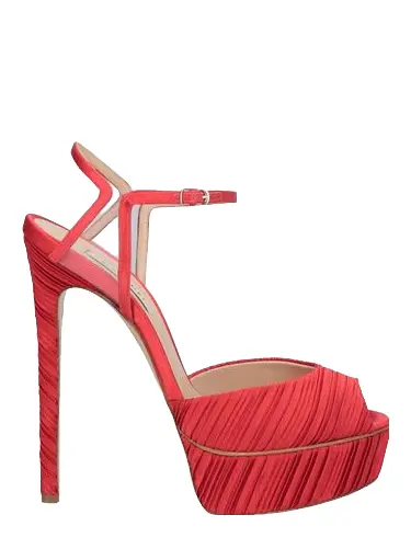 Casadei Ankle Strap Platform Sandals - Red