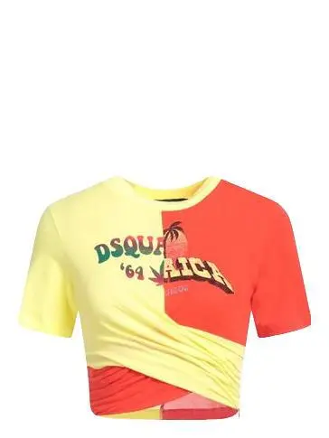 Dsquared2 Crop Tee - Yellow