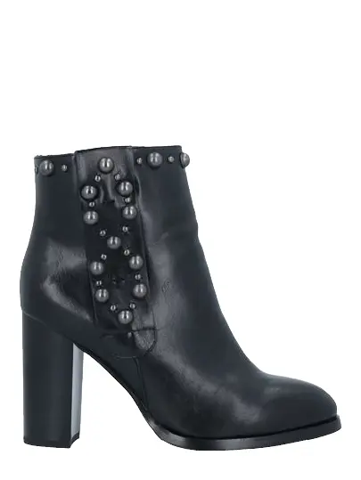 LUCIANO BARACHINI Ankle Boots With Appliqués And Studs - Black