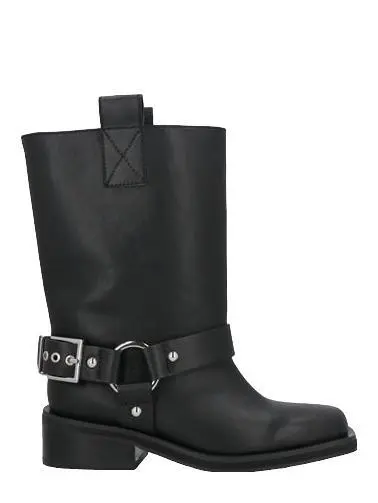 GANNI Biker Ankle Boots - Black