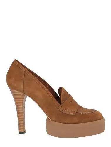 PALOMA BARCELO Suede Loafers - Camel