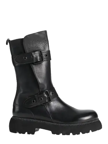 CALPIERRE Leather Biker Ankle Boots - Black