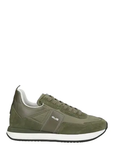 Paciotti Sneakers In Leather And Textile Fibers - Green