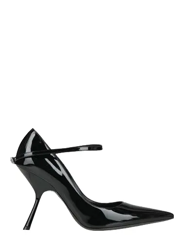 SERGIO ROSSI Pumps In Patent Leather With Appliqués - Black