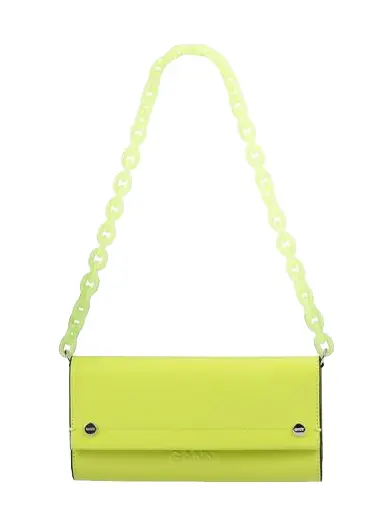 GANNI Flap Bag With Detachable Top Handle - Green