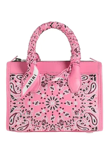 Amiri Handbag In Leather And Textile Fibers - Pink