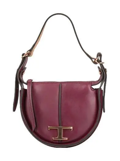 TOD'S Leather Saddle Bag - Purple