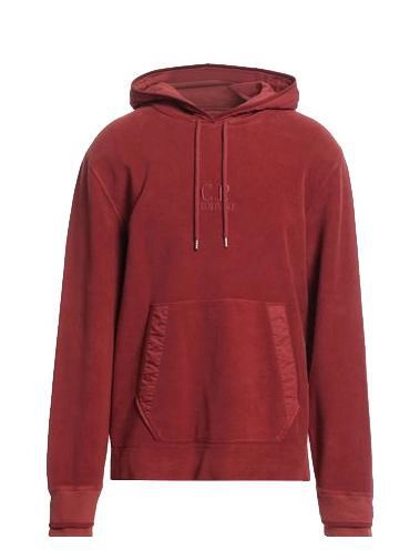 C.P. COMPANY Cotton Fleece Hoodie - Brick