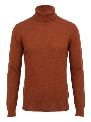 Altea Turtleneck Virgin Wool Sweater - Rust Brown