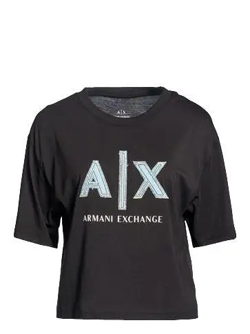 Armani Exchange T-shirt In Cotton And Modal - Black