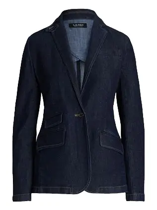 Ralph Lauren Denim Single-breasted Blazer - Blue