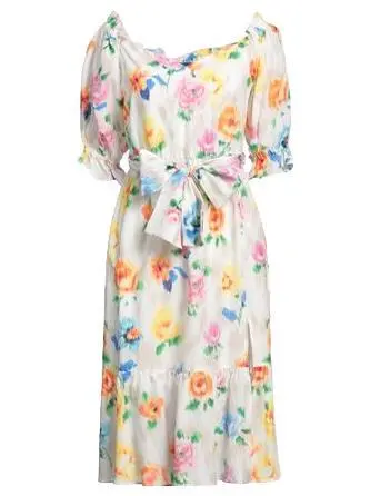 Moschino Floral-print Midi Dress - Ivory