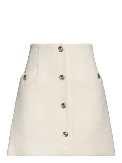 Sandro Mini Flared Tweed Skirt - White
