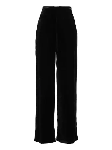 Sandro Wide Leg Velvet Pants - Black