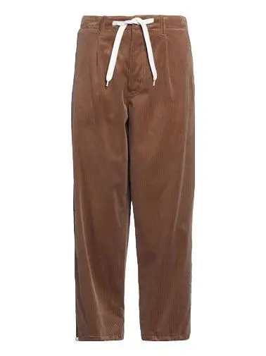 Emporio Armani Cotton Corduroy Tapered Trousers - Brown